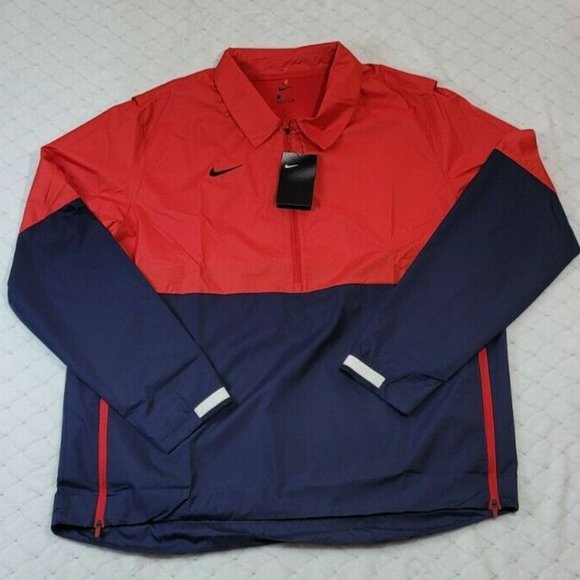 Nike | Jackets & Coats | New Nike 2 Zip Thin Windbreaker Jacket Red ...